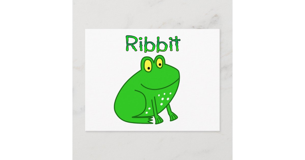 Frog Ribbit Postcard | Zazzle