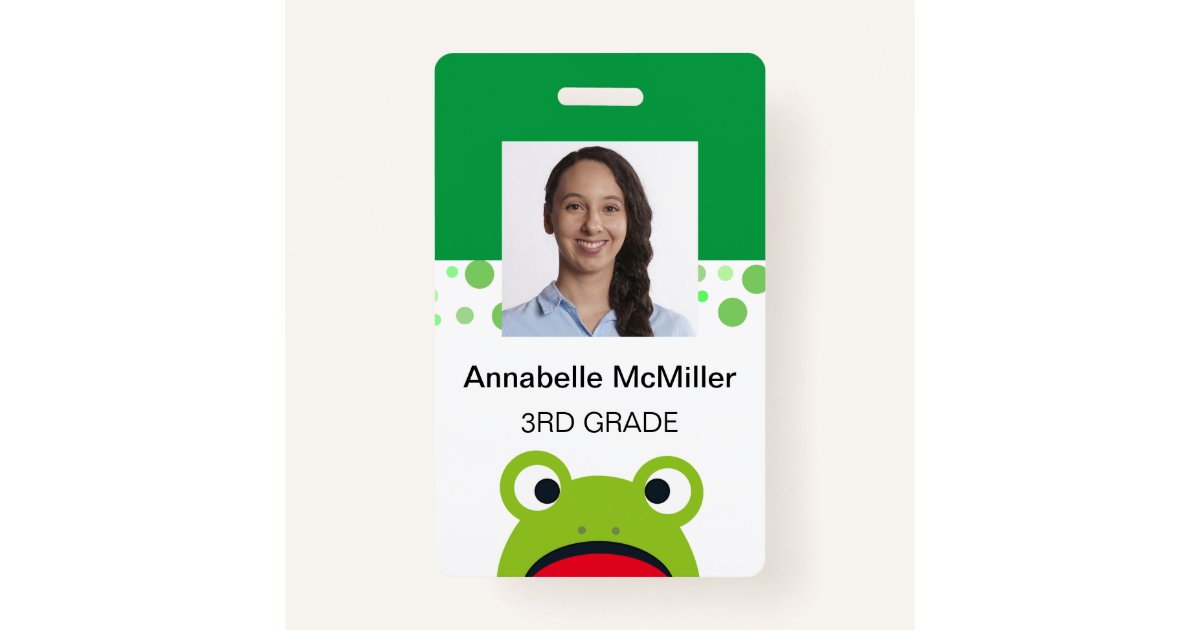Frog Teacher Kindergarden Badge | Zazzle