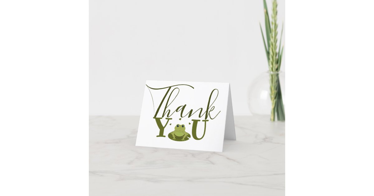 Frog Thank You Card | Zazzle