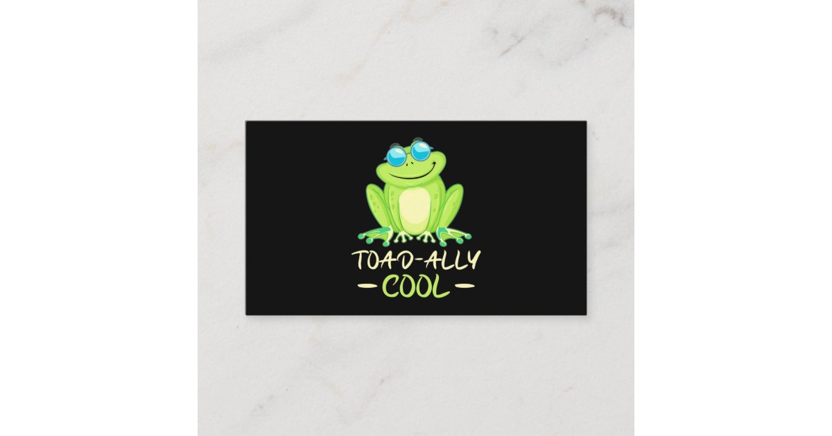 Frog Toadally Cool Business Card | Zazzle