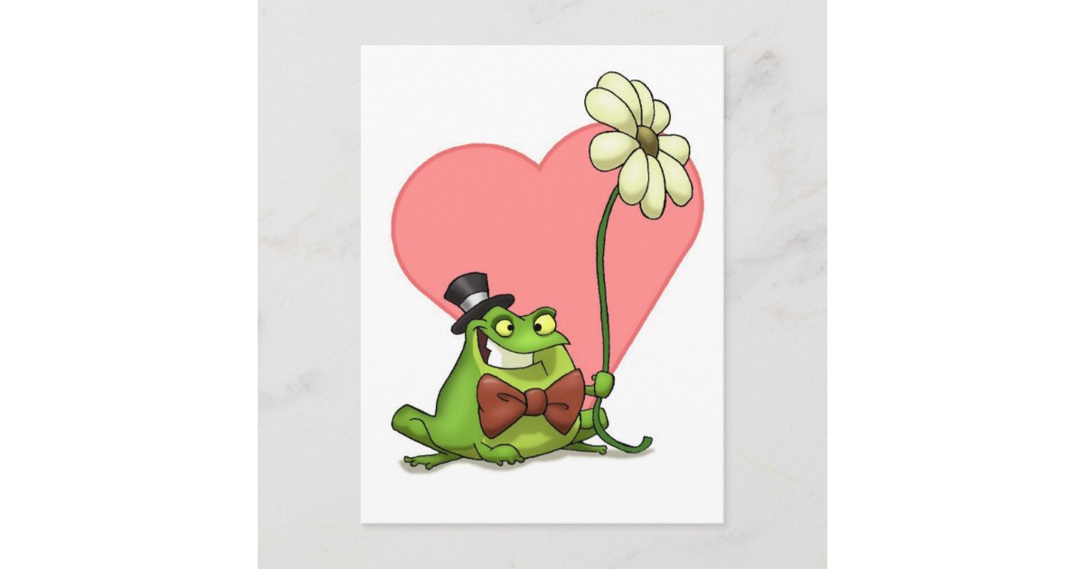 Frog Valentine Postcard | Zazzle