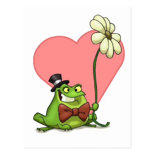 Frog Valentine Postcard | Zazzle