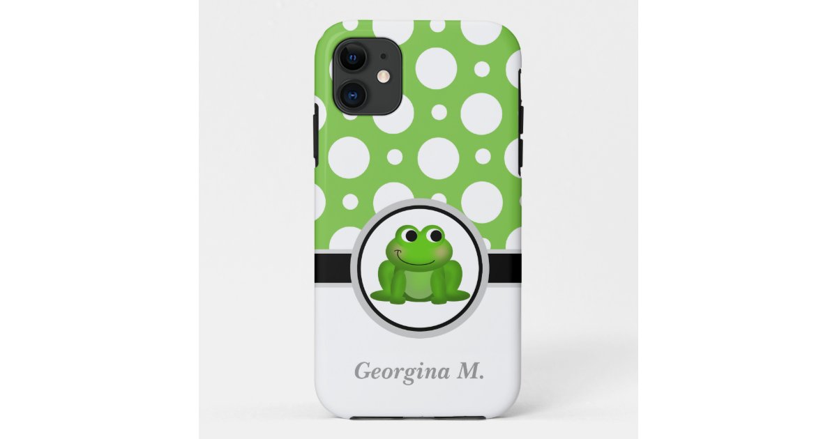 Froggy Green & White Polka Dot iPhone 5 Case | Zazzle