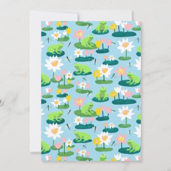 Frogs and Lily Pads Cute CUSTOM BABY SHOWER Invitation | Zazzle