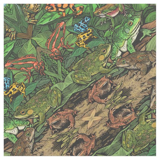 Frogs and Toads Fabric | Zazzle