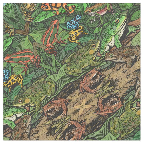 Toad Fabric | Zazzle