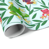 Frogs Bamboo Tropical Rainforest Wrapping Paper | Zazzle