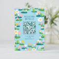 Frogs & Lily Pads Cute CUSTOM QR CODE BABY SHOWER Enclosure Card | Zazzle