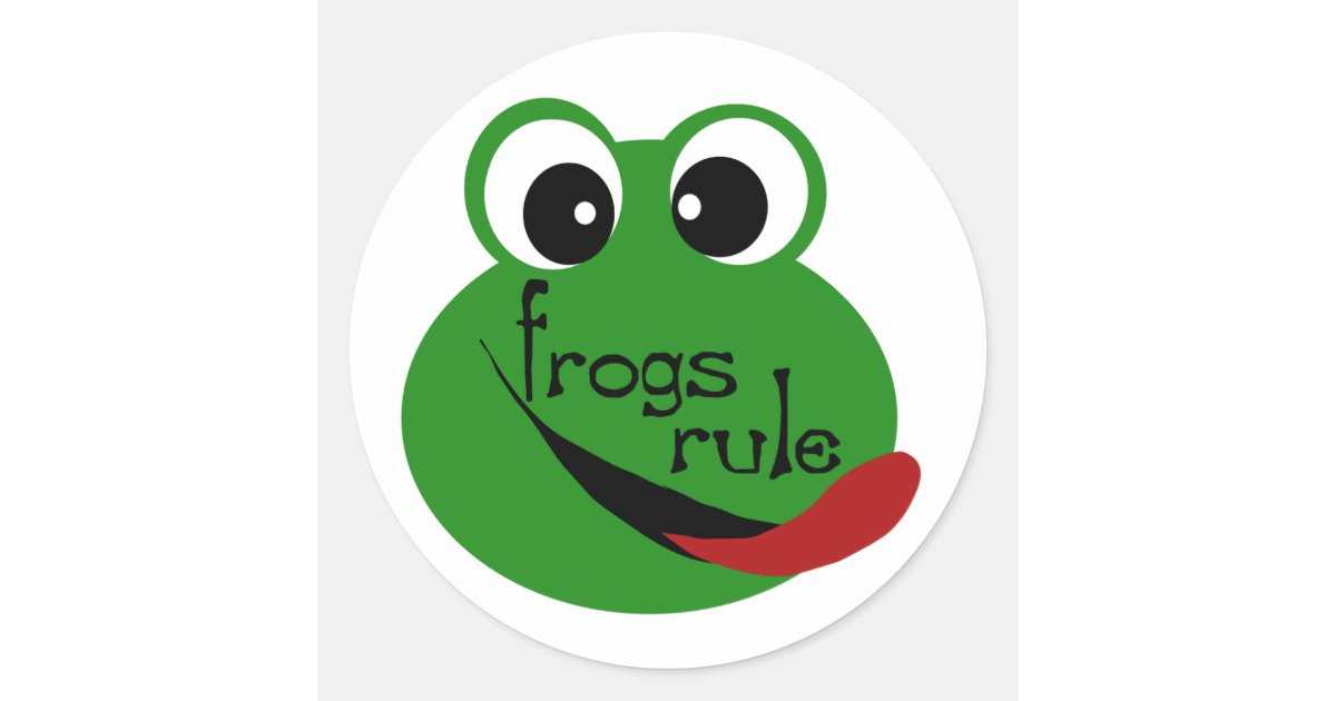 Frogs Rule Classic Round Sticker | Zazzle