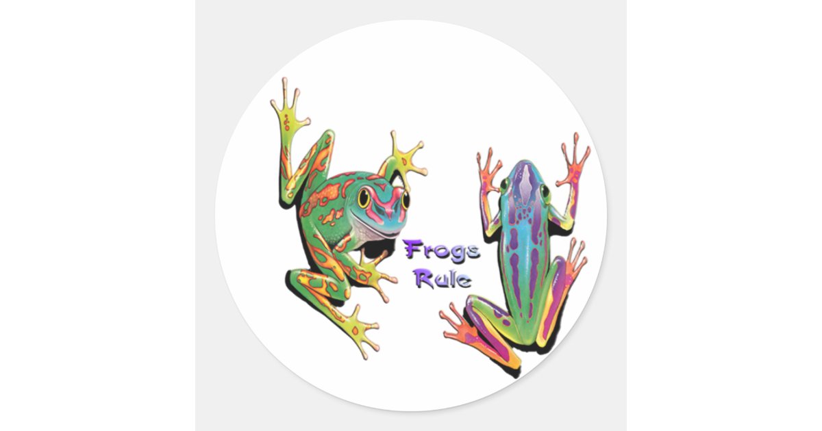 Frogs Rule Stickers | Zazzle
