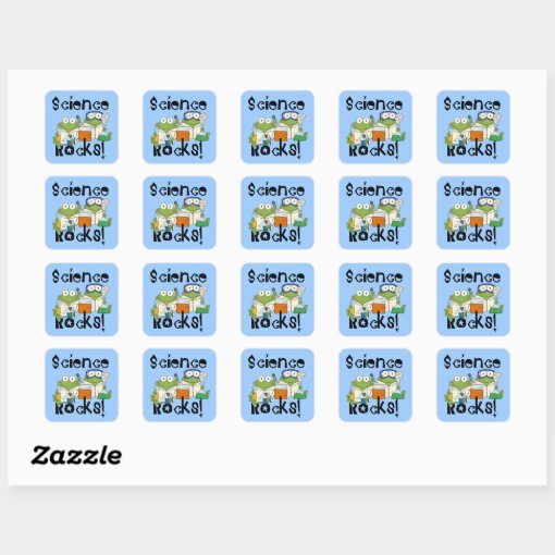 Frogs Science Rocks Square Sticker | Zazzle