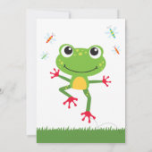 Frogtastic Jumping Frogs Kids Birthday Invitation | Zazzle