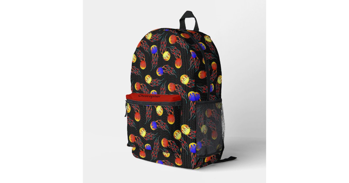 Frolf - Flaming Disc Golf Printed Backpack | Zazzle