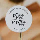 From Miss To Mrs Bridal Shower Favor Classic Round Sticker | Zazzle