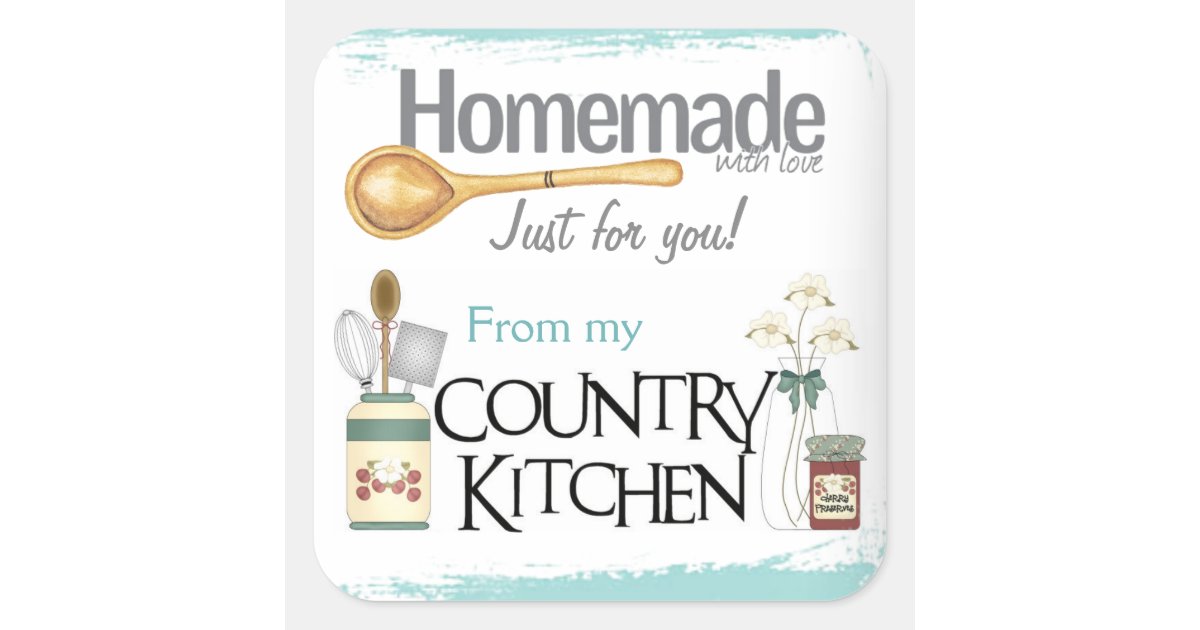 From My Country Kitchen Stickers | Zazzle