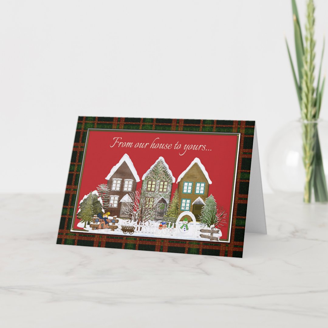 From our house to yours Christmas Greeting Card | Zazzle