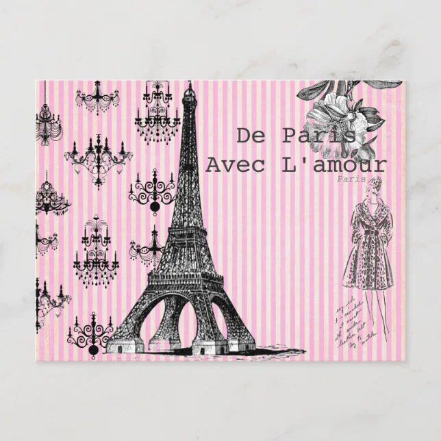 From Paris, With Love Postcard | Zazzle