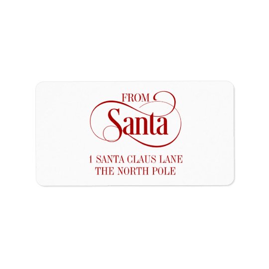 From Santa Claus Christmas Holiday Address Label | Zazzle.com