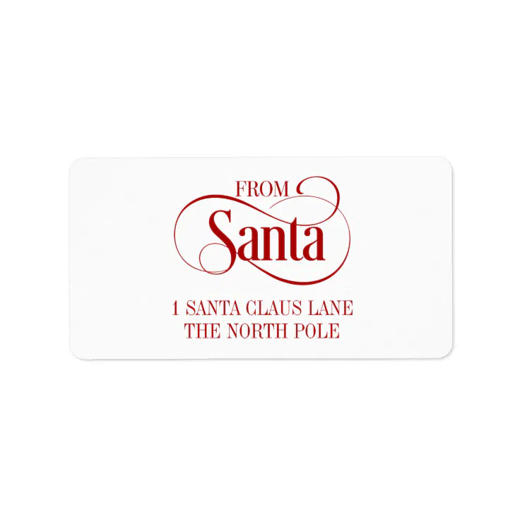 From Santa Claus Christmas Holiday Address Label | Zazzle