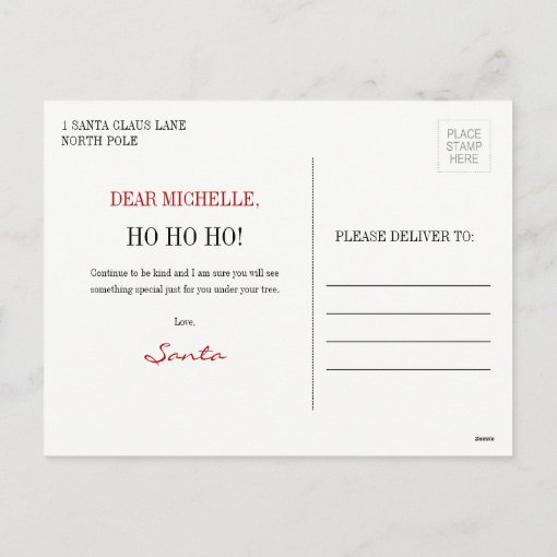 From Santa Claus Christmas Holiday Postcard | Zazzle