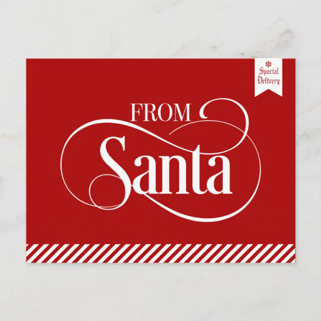 From Santa Claus Christmas Holiday Postcard | Zazzle