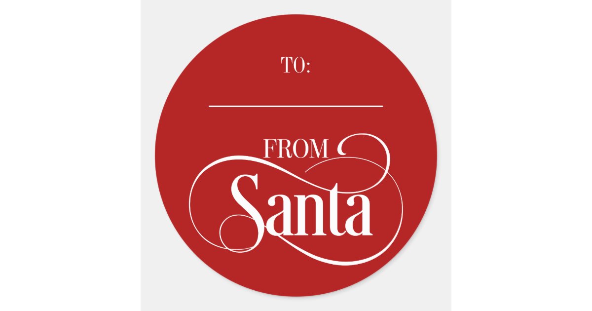 From Santa Claus Christmas Holiday Round Stickers | Zazzle