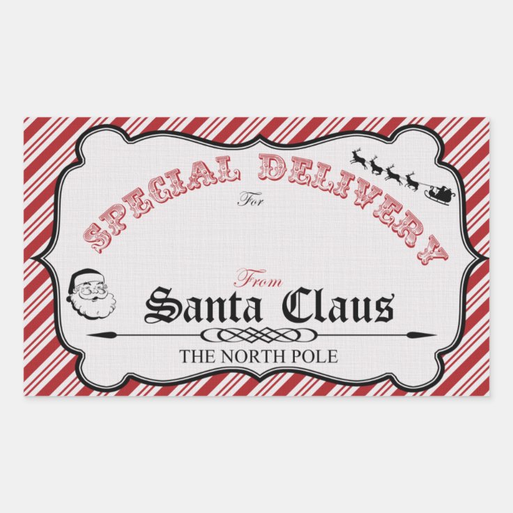 From Santa Gift Tag Stickers | Zazzle