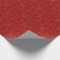 From Santa Vintage Postage Mail Parcel Red & Gold Wrapping Paper | Zazzle