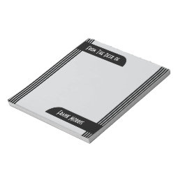 From The Desk Modern Art Deco Office Notepad | Zazzle