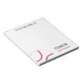 From The Desk of Baseball Coach Personalized Notepad | Zazzle