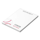 From The Desk of Baseball Coach Personalized Notepad | Zazzle