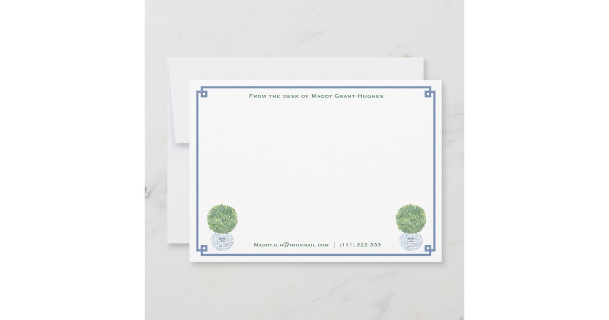 From The Desk Of | Classic Personalized Stationery Note Card | Zazzle