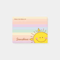 From the Desk of Cute Little Rainbow Sunshine Post-it Notes | Zazzle