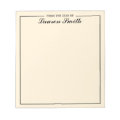 From The Desk Of Elegant Minimalist Cream Notepad | Zazzle