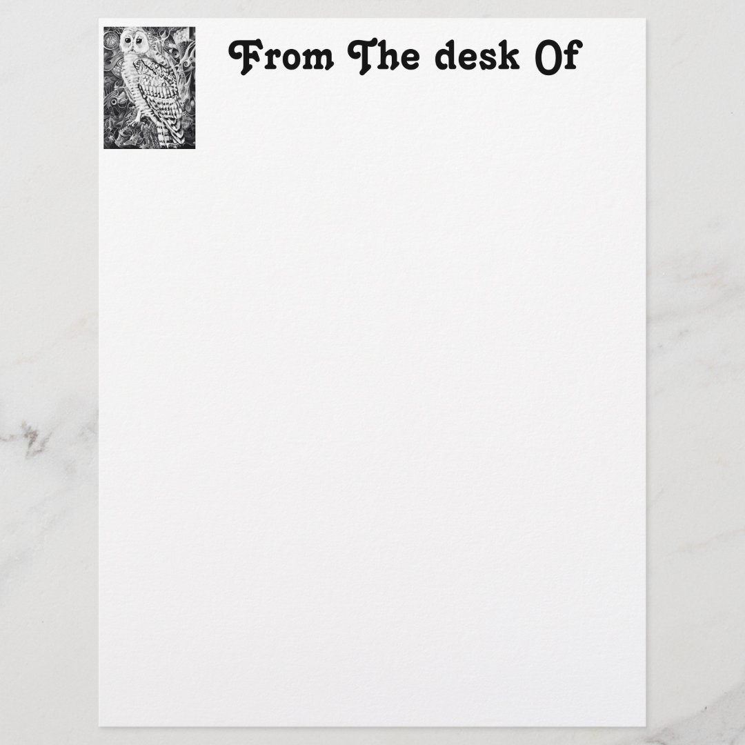 From The Desk Of Letterhead | Zazzle
