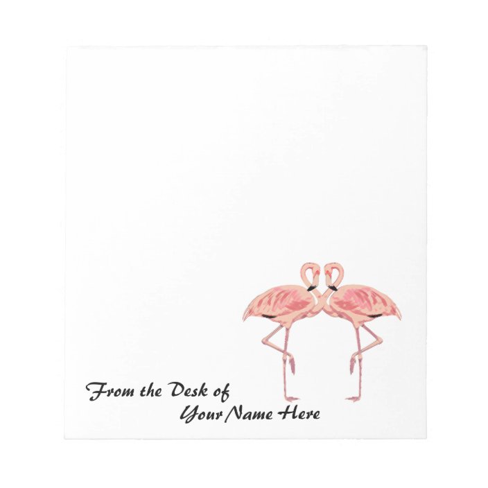 From the Desk of Personalized Pink Flamingos Notepad | Zazzle.com