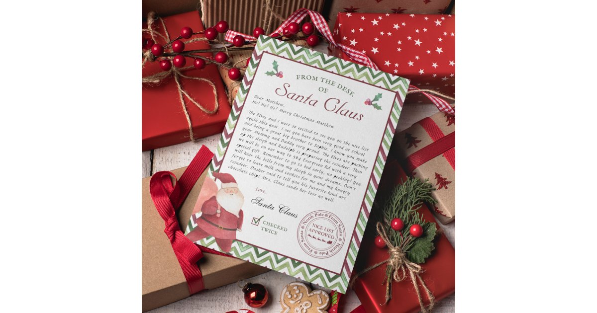 From the Desk of Santa Claus | Christmas Letter Invitation | Zazzle