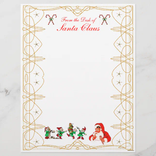 From the Desk of Santa Claus Letterhead | Zazzle