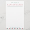 From the Desk of Santa's Elves Blank Christmas Stationery | Zazzle