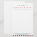 From the Desk of Santa's Elves Blank Christmas Stationery | Zazzle