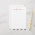 From the Desk of Santa's Elves Blank Christmas Stationery | Zazzle