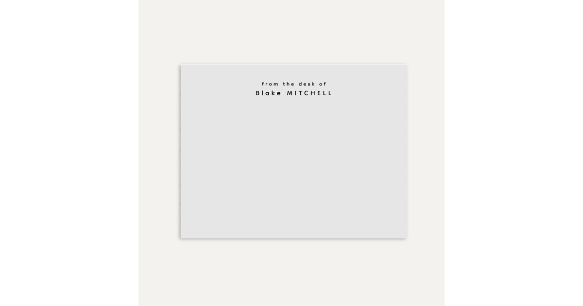 From The Desk of Simple Monogram Gray Post-it Notes | Zazzle