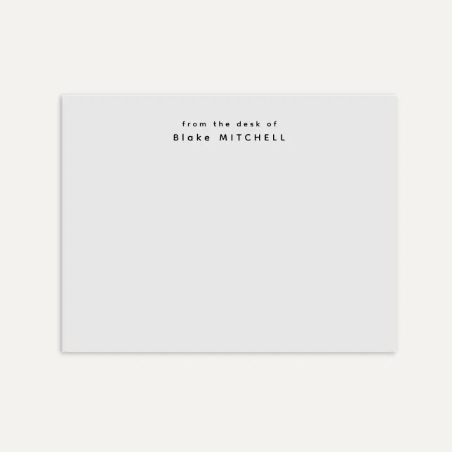 From The Desk of Simple Monogram Gray Post-it Notes | Zazzle