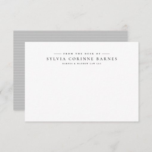 From the desk of simple professional personal note | Zazzle