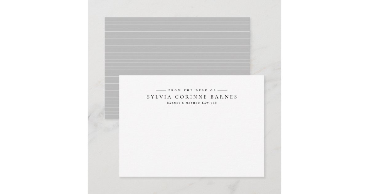 From the desk of simple professional personal note | Zazzle