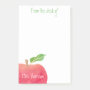 From the Desk of Teacher Red Apple Personalized Post-it Notes | Zazzle