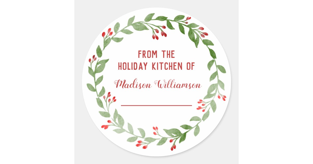 From the Holiday Kitchen Canning | Homemade Jam Classic Round Sticker ...