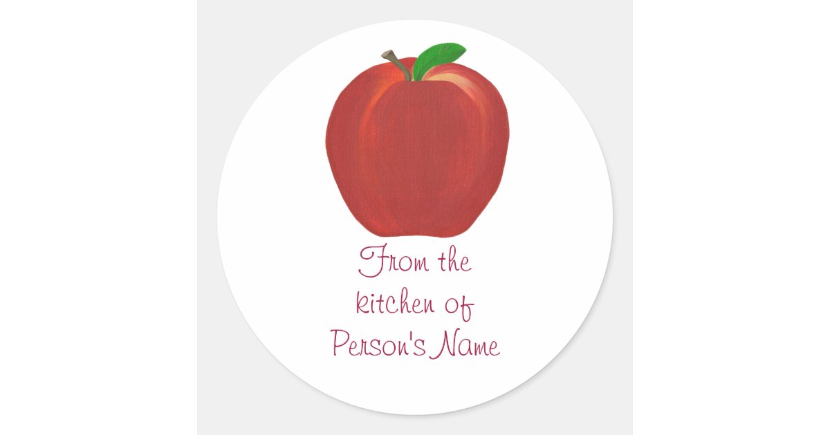 From the kitchen of, Apple Jam Jelly Stickers | Zazzle