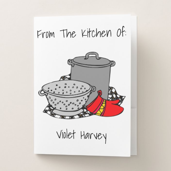 From The Kitchen Of Custom Recipe Folders | Zazzle