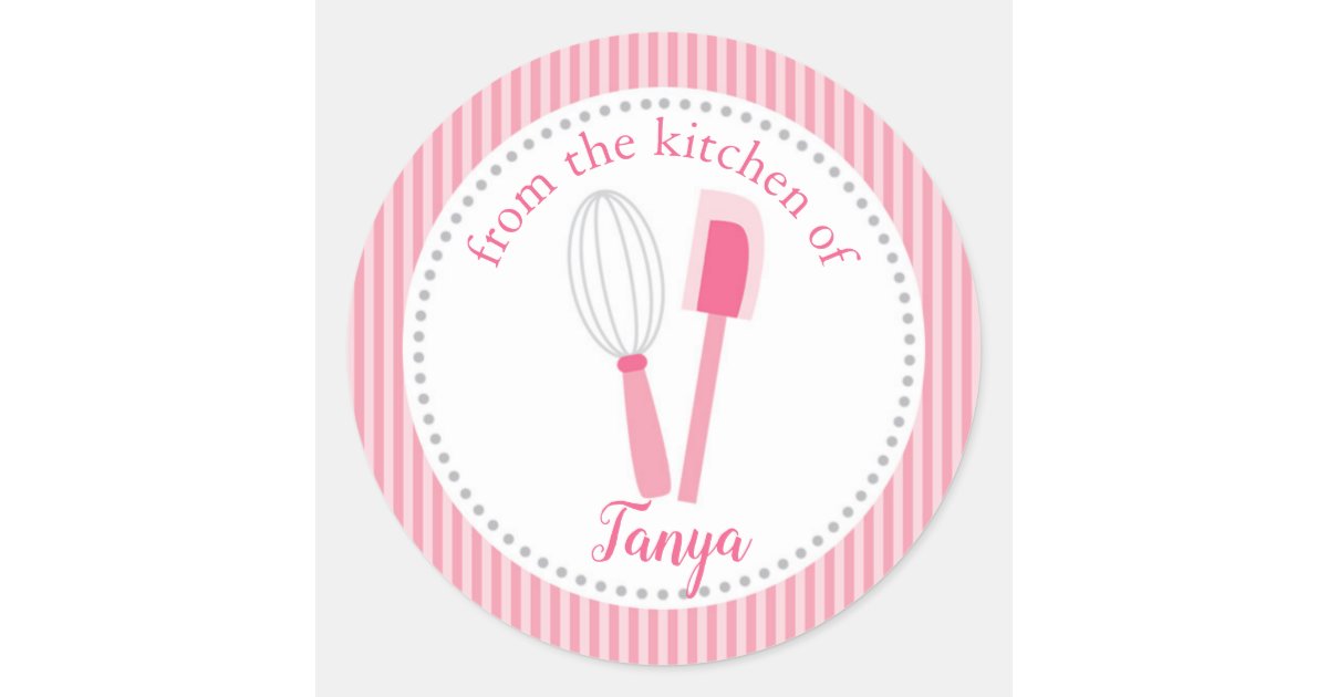 From the Kitchen Of Personalized Stickers | Zazzle